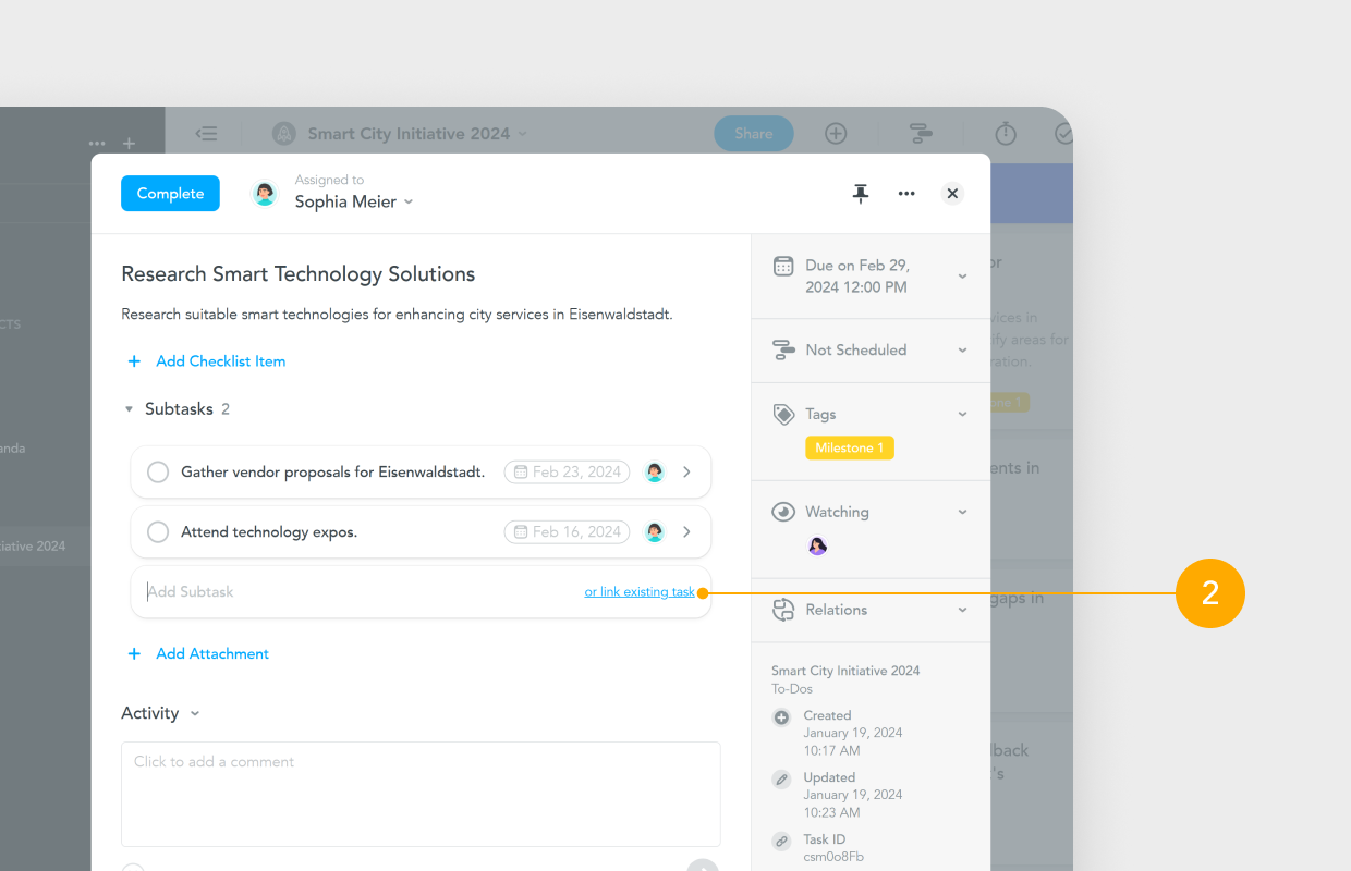 Subtasks – MeisterTask