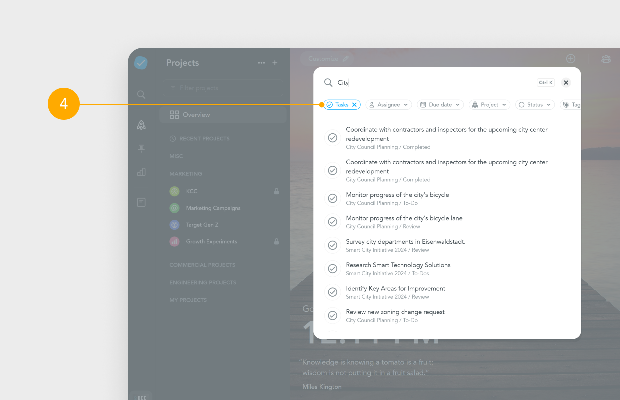 Search for Tasks or Notes – MeisterTask
