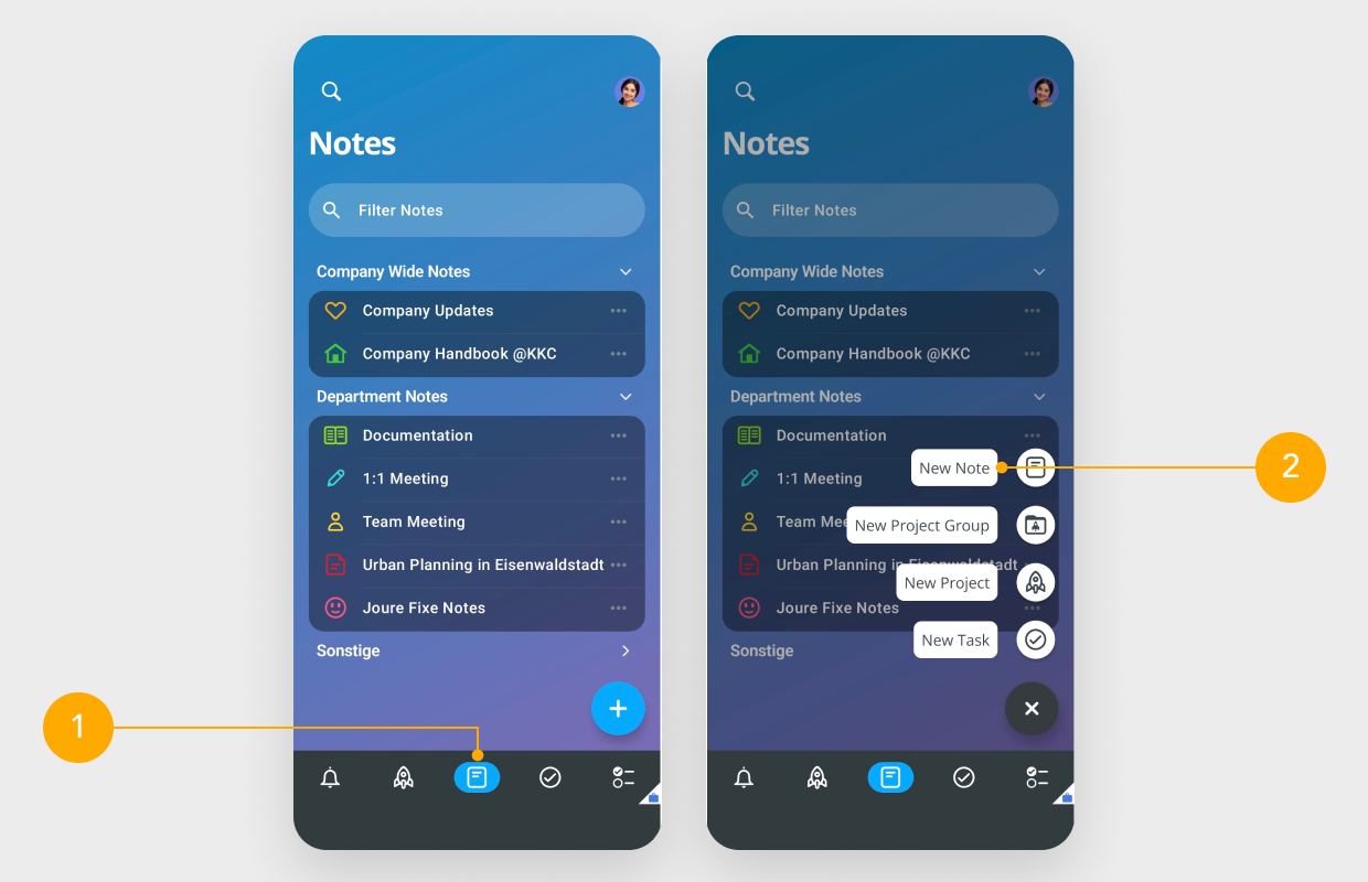 Notes on Android/iOS – MeisterTask