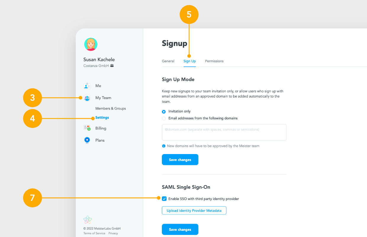 SAML Single Sign-On Integration – MeisterTask