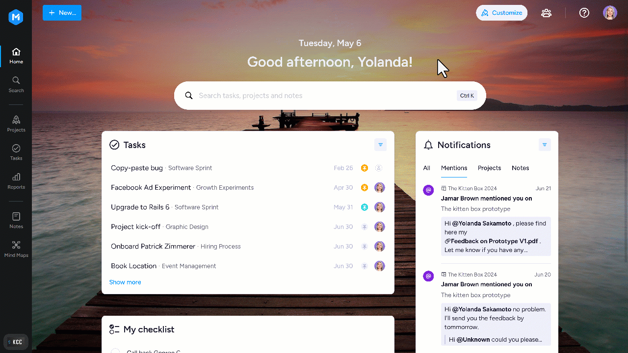 Customize Appearance Settings – MeisterTask