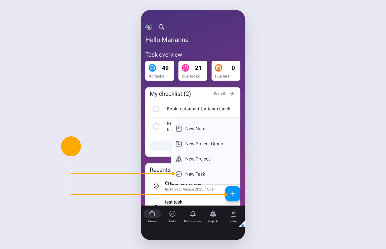 Tasks on Android – MeisterTask