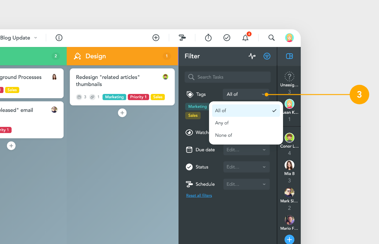 Filter Your Project View – MeisterTask