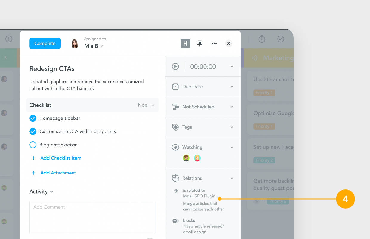 Task Relationships – MeisterTask