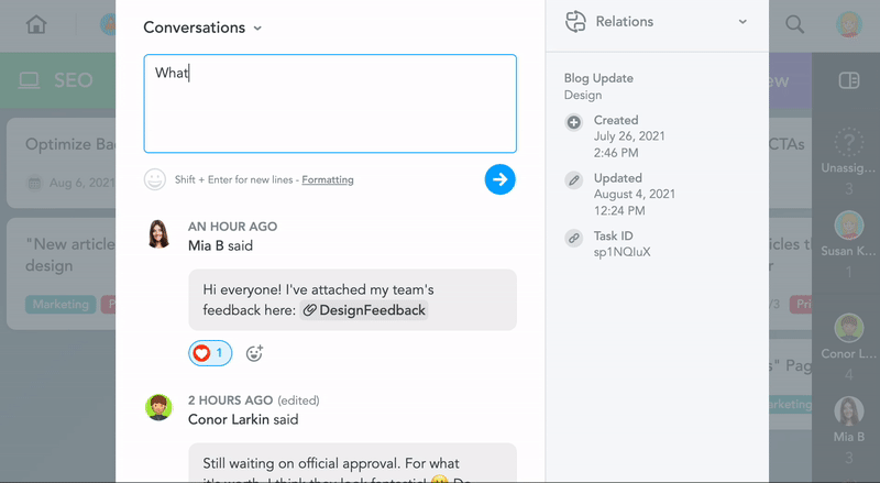 Add Comments to Tasks – MeisterTask