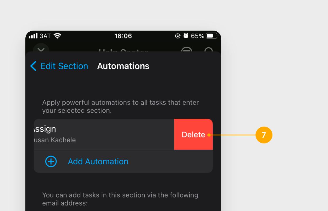 Automations on iOS – MeisterTask