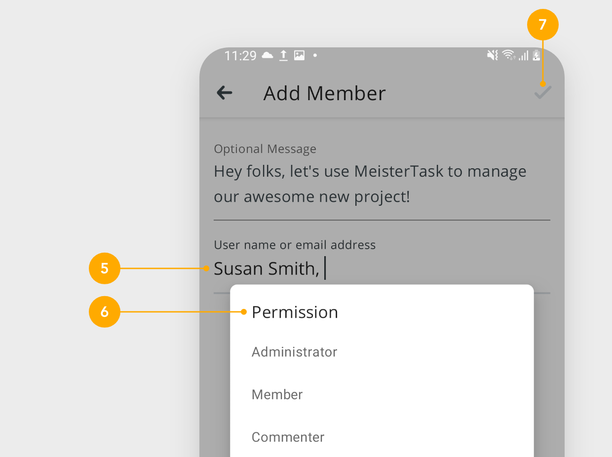 Manage Project Members on Android – MeisterTask