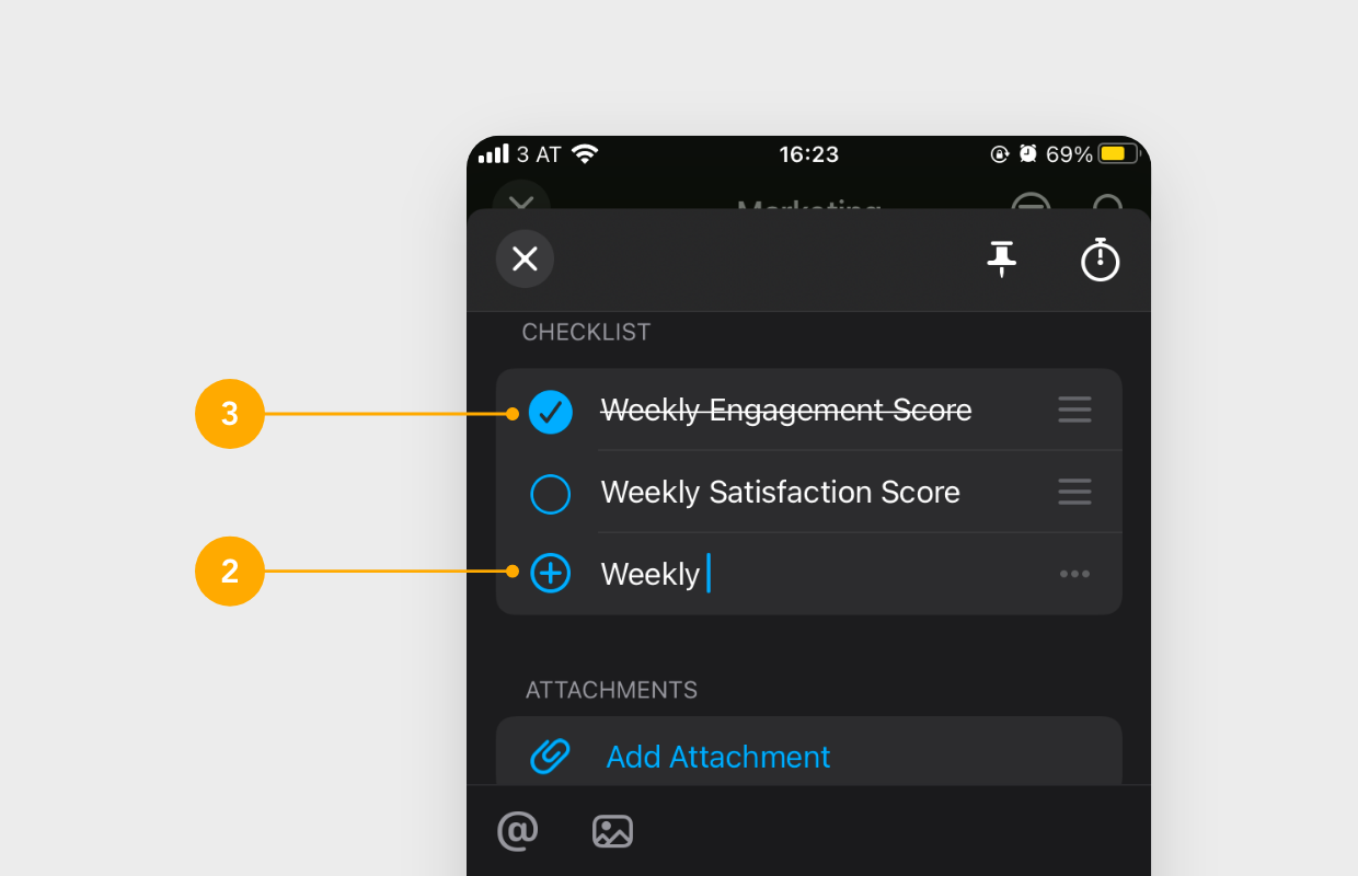 Checklists on iOS – MeisterTask