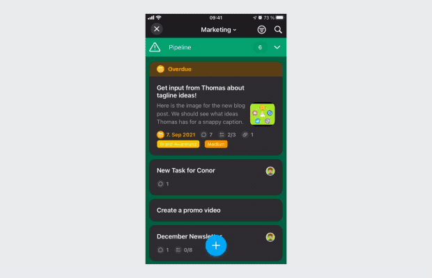 Filter Tasks on iOS – MeisterTask